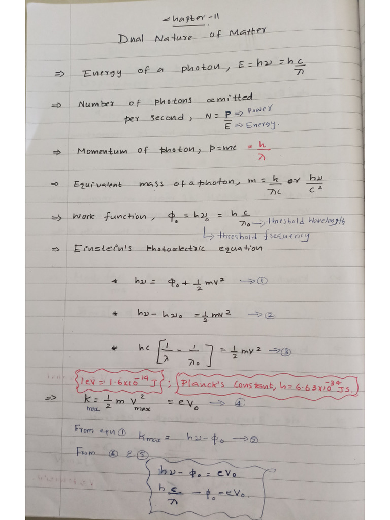 Chapter - 11 Dual Nature Equations | PDF