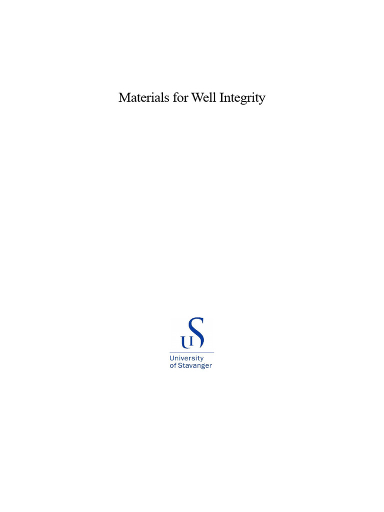 Materials For Well Integrity | PDF | Cement | Casing (Borehole)