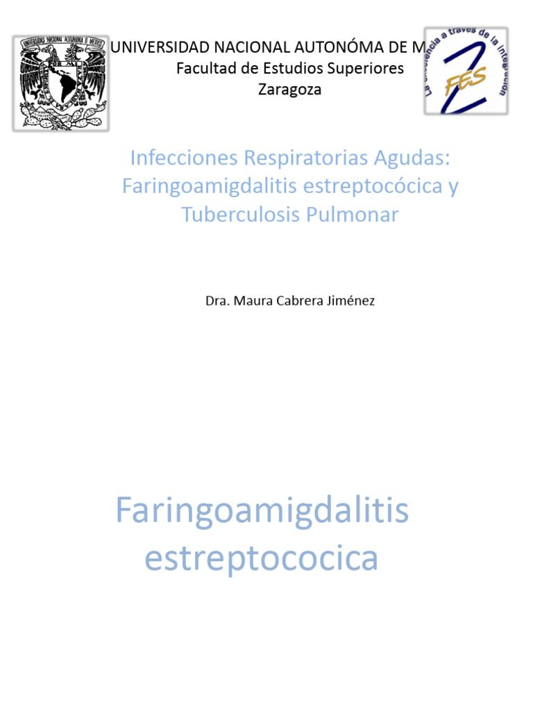 Infecciones Respiratorias: Faringoamigdalitis y Tuberculosis | PDF ...