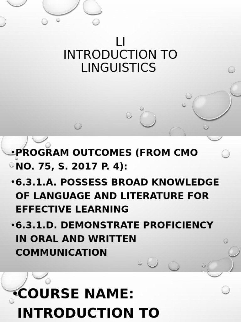 Lntro To Linguistics Tutorial 1st Sem Sy 2024 | PDF | Word | Linguistics