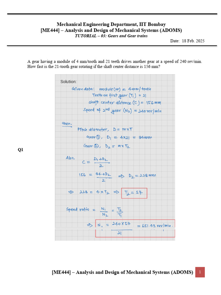 Gear Analysis & Design Tutorial | PDF