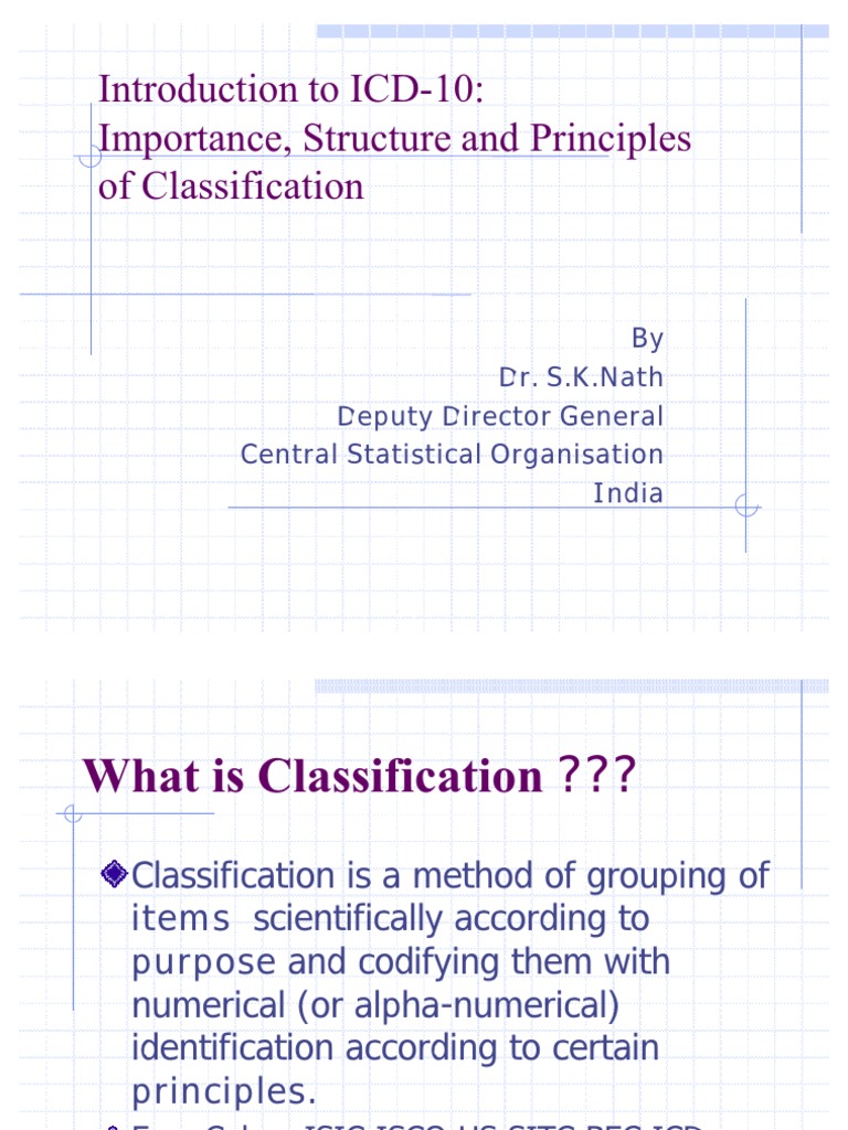 Introduction to the International Classification of Diseases (ICD-10 ...