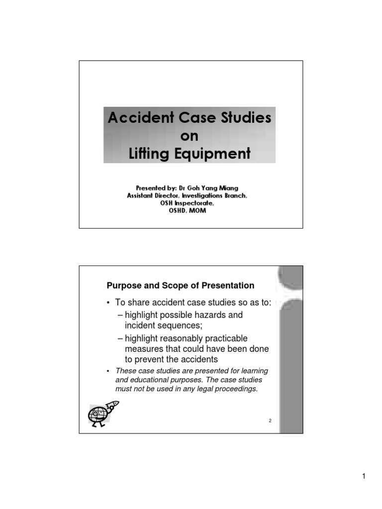 Lifting Equipment Accident Case Studies | PDF | Crane (Machine) | Risk