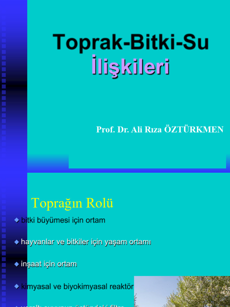 Toprak Bitki Su İlişkileri Dersi 2024 | PDF