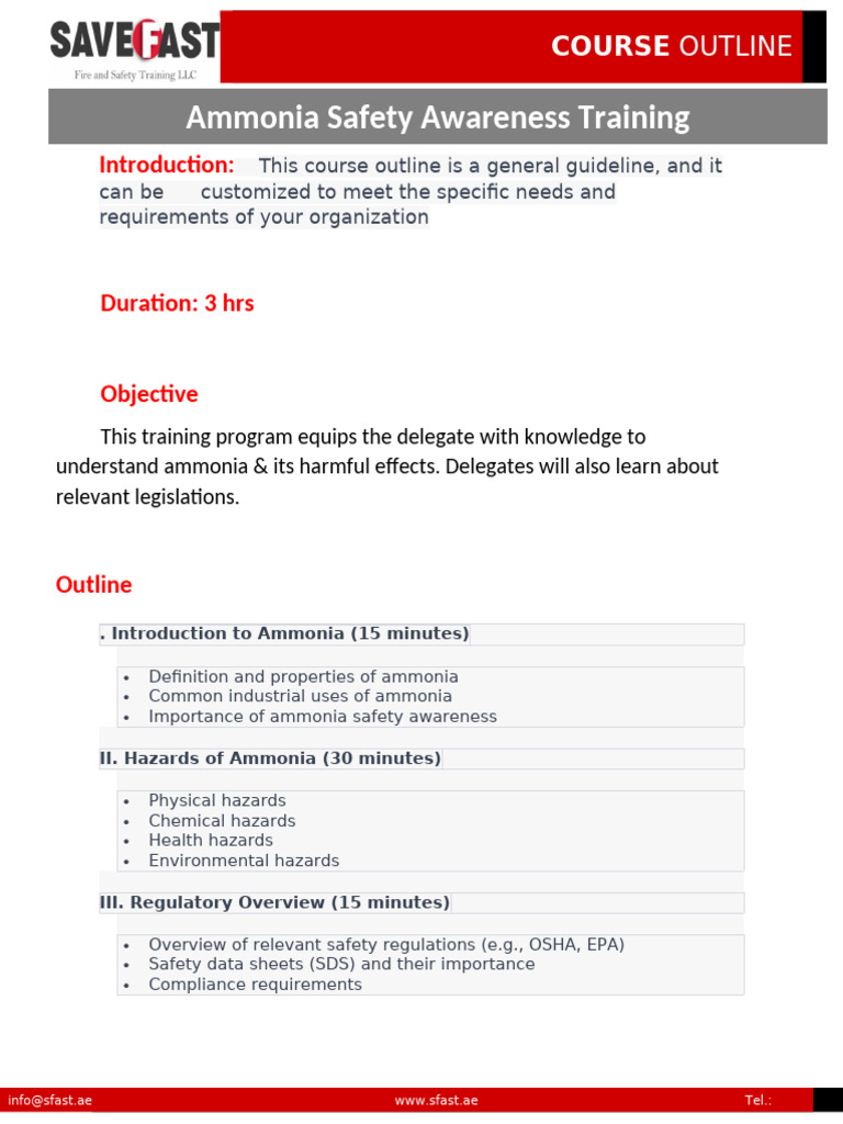 Ammonia Safety Training Guide | PDF | Personal Protective Equipment | Safety