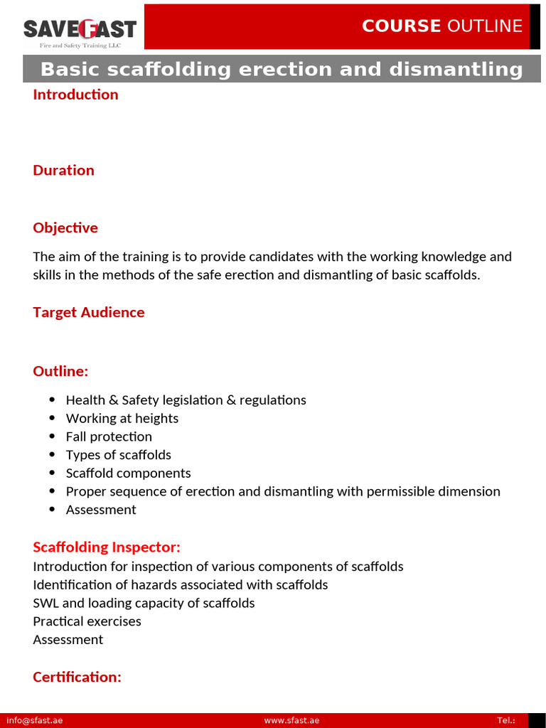 Basic scaffolding | PDF
