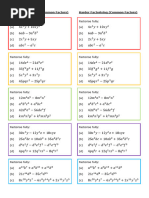 Grade 9 Factorisation Practice Test | PDF