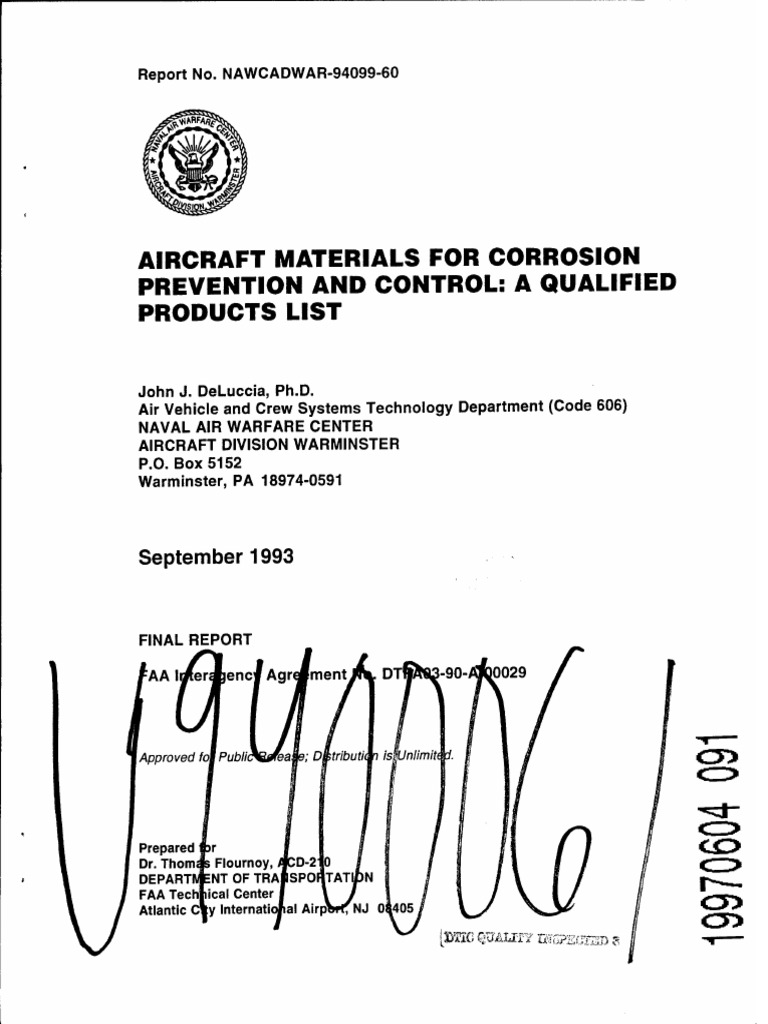 Aircraft Corrosion Control Guide | PDF