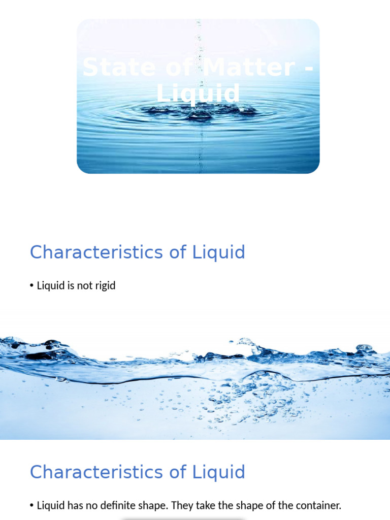 State of Matter - Liquid | PDF