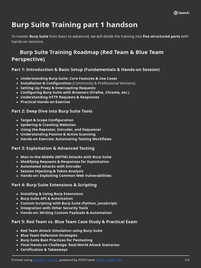 Burp Suite Training Part 1 Handson | PDF | Proxy Server | Internet