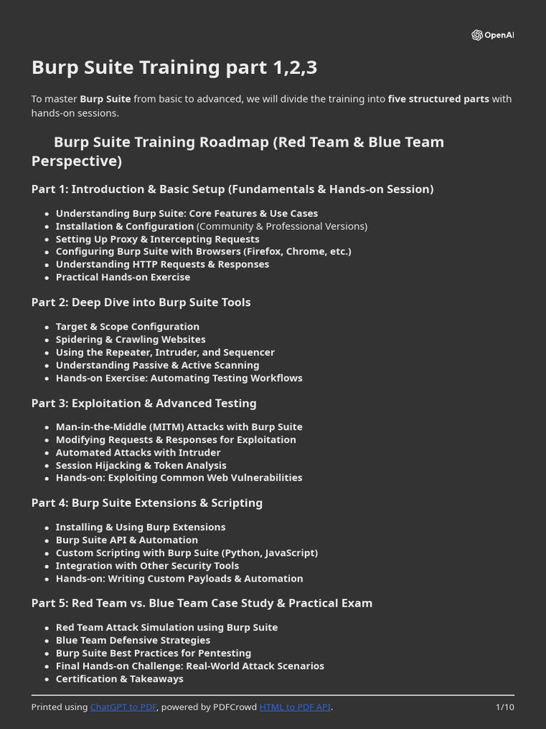 Burp Suite Training Part 1,2,3 | PDF | Proxy Server | Http Cookie
