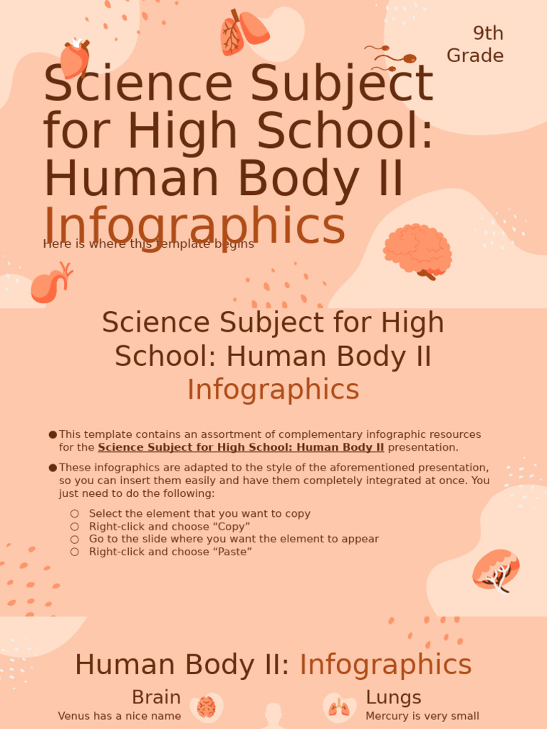 Science Subject For High School - 9th Grade - Human Body II Infographics by Slidesgo | PDF ...