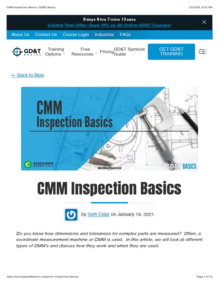 CMM Inspection Basics - GD&T Basics | PDF | Applied And ...