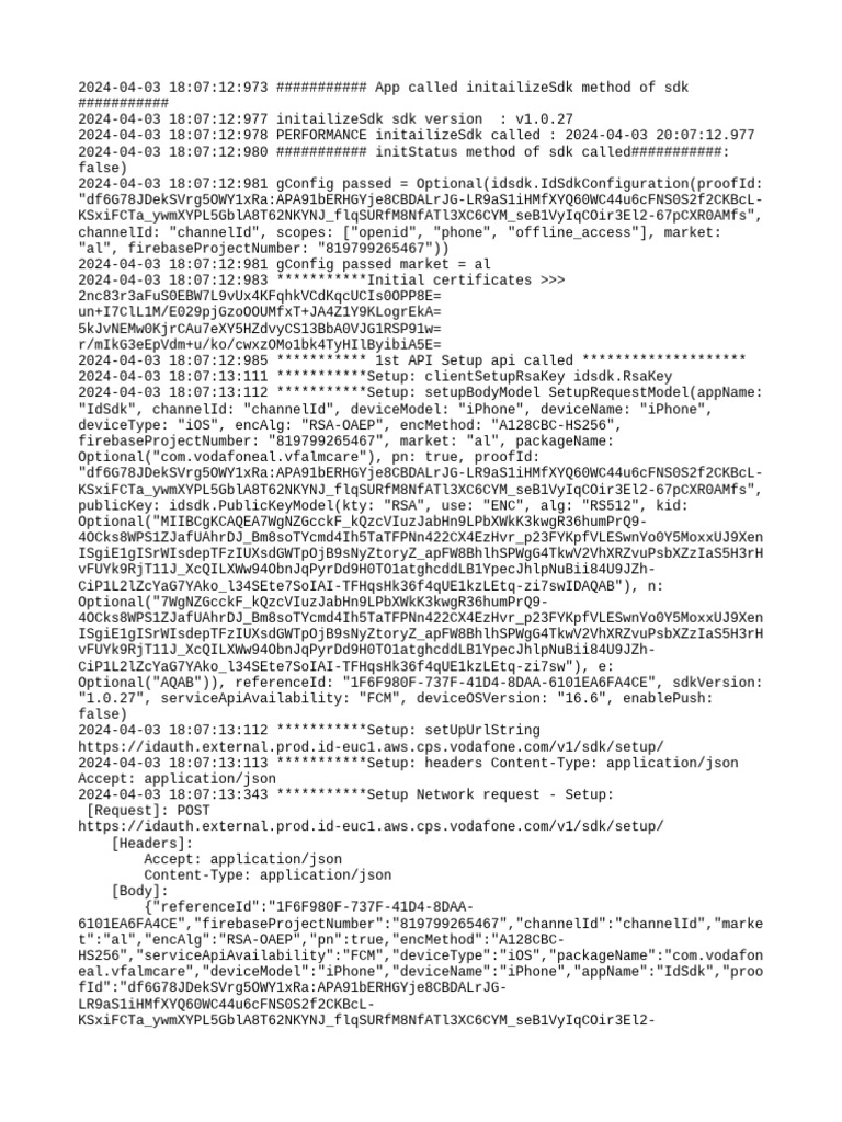 Id SDK Logs | PDF | Cryptography | Secure Communication