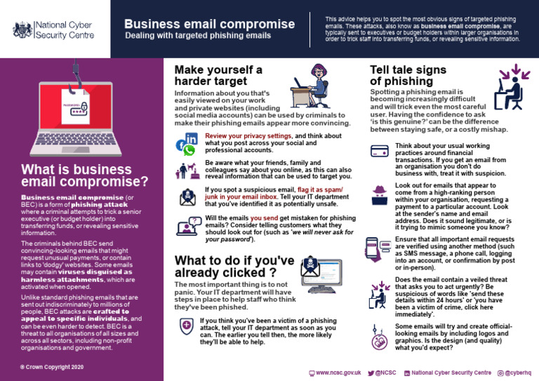 Business Email Compromise Infographic | PDF | Phishing | Internet & Web
