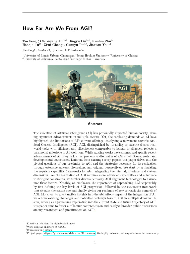 How Far Are We From AGI Preprint | PDF | Artificial Intelligence ...