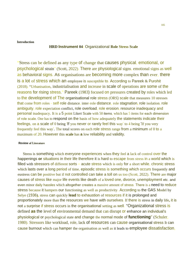 Ref. For ORS | PDF | Stress (Biology) | Coefficient Of Determination
