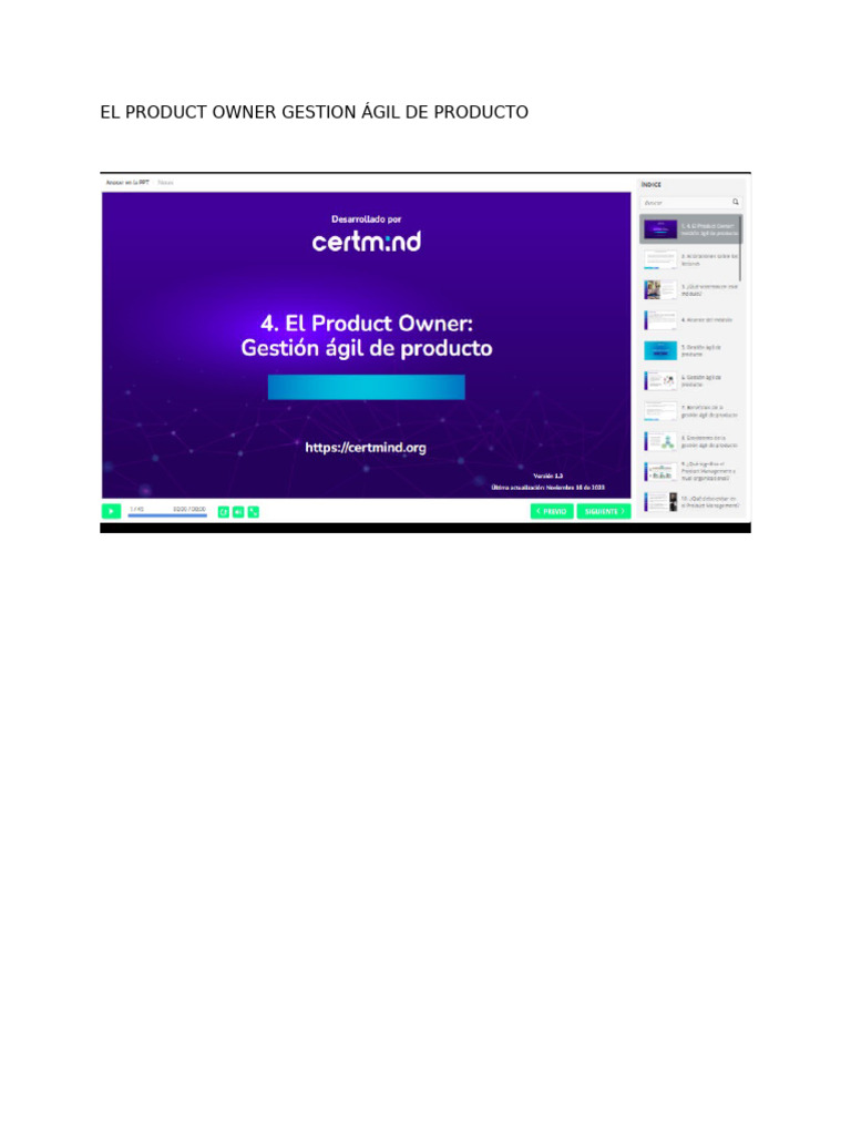 El Product Owner Gestion Ágil de Producto | PDF