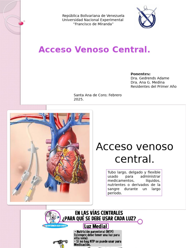Acceso Venoso Central | PDF | Medicina CLINICA | Angiología