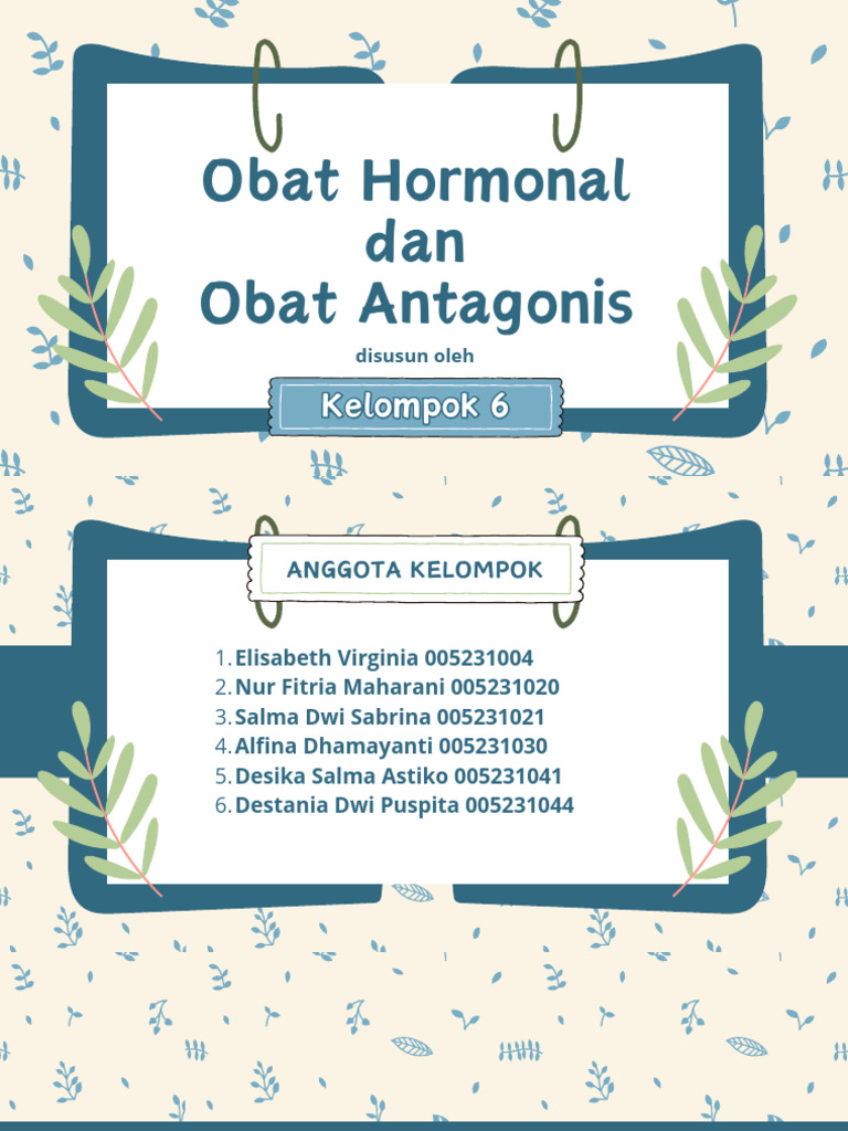 Obat Hormonal Dan Antagonis | PDF