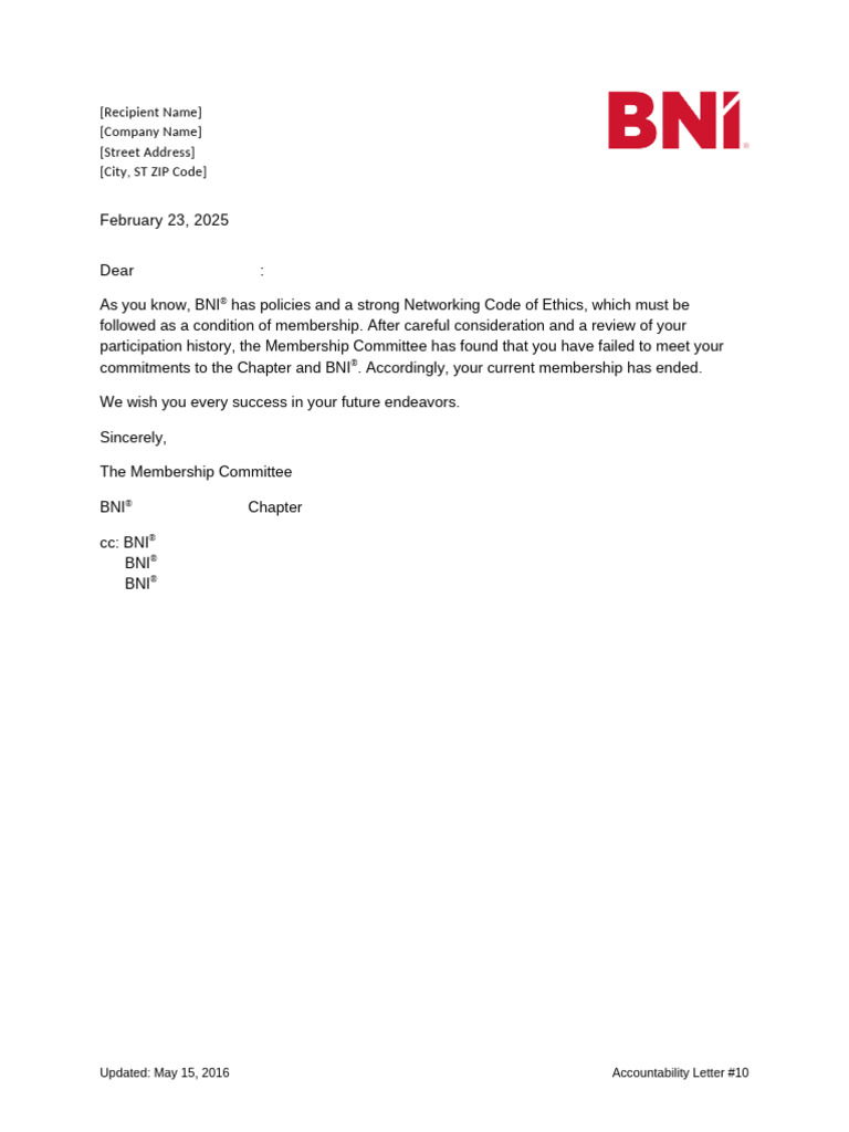 10 Accountability Letter 10 Open Classification | PDF