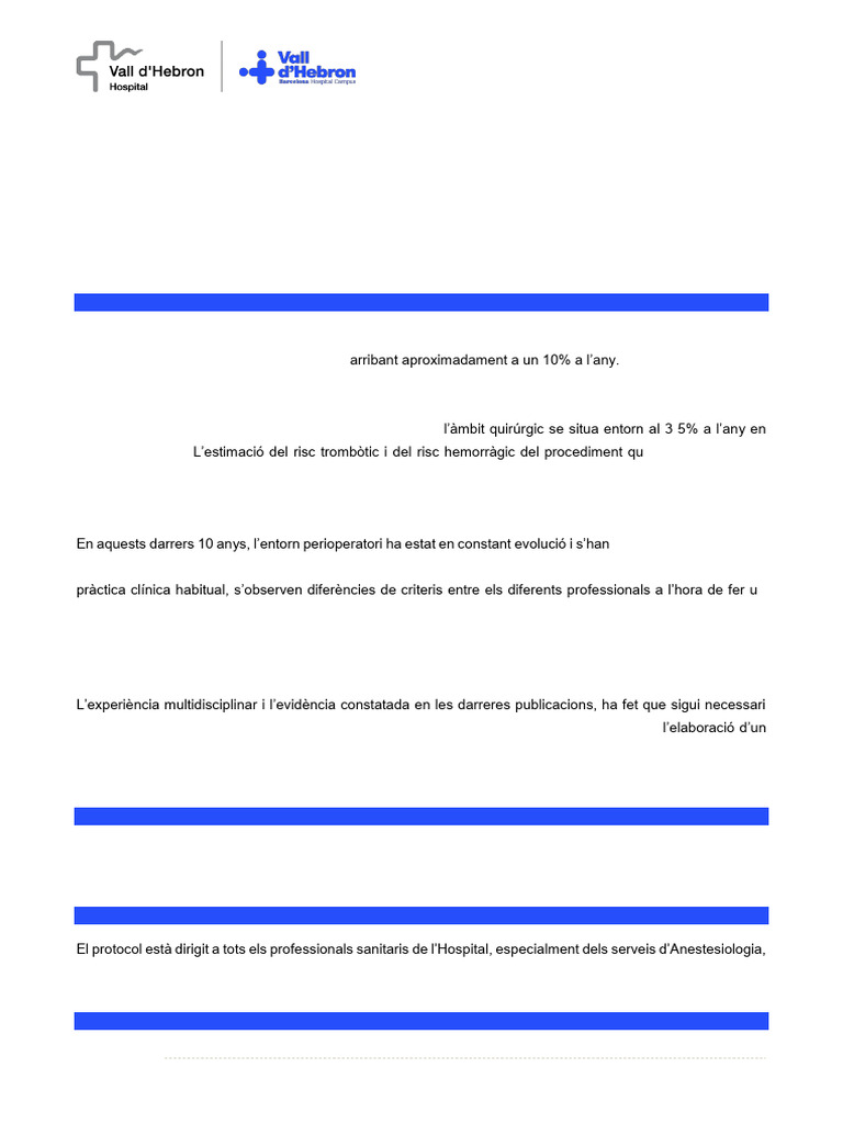 Protocol de Maneig Perioperatori Juny 2023 | PDF