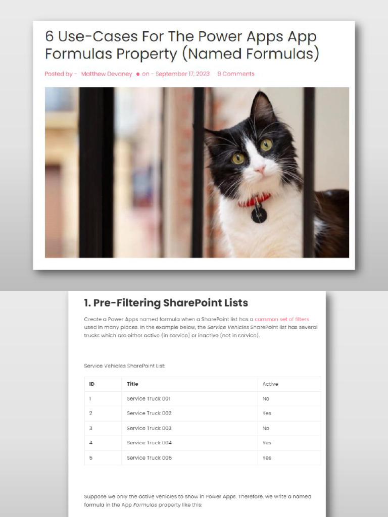 6 Use Cases Named Formulas Power Apps-1 | PDF