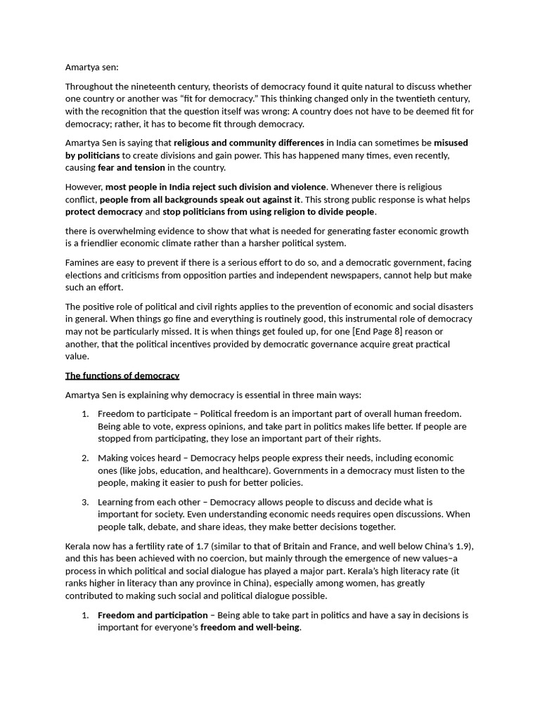 hul short notes | PDF | Democracy | Political Ideologies