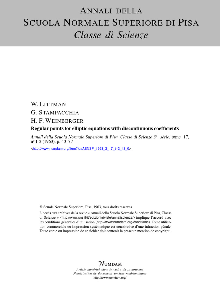 Asnsp 1963 3 17 1-2 43 0 | PDF | Continuous Function | Limit (Mathematics)