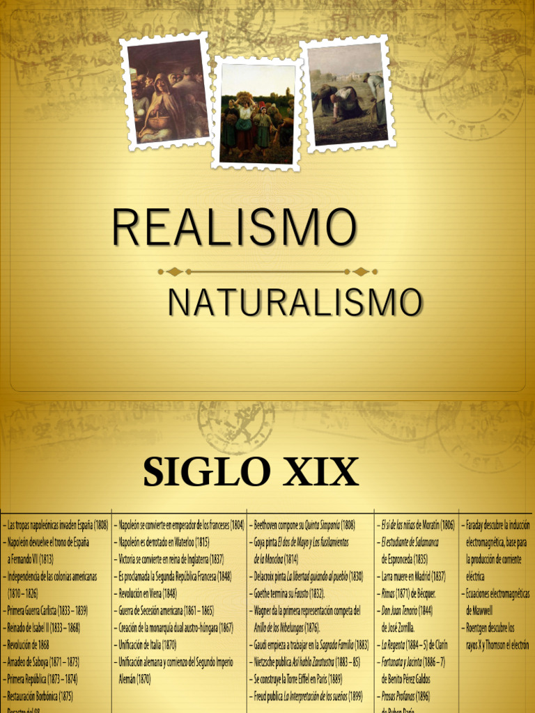 Realismo y Naturalismo en el Siglo XIX | PDF | Realismo literario | Novelas