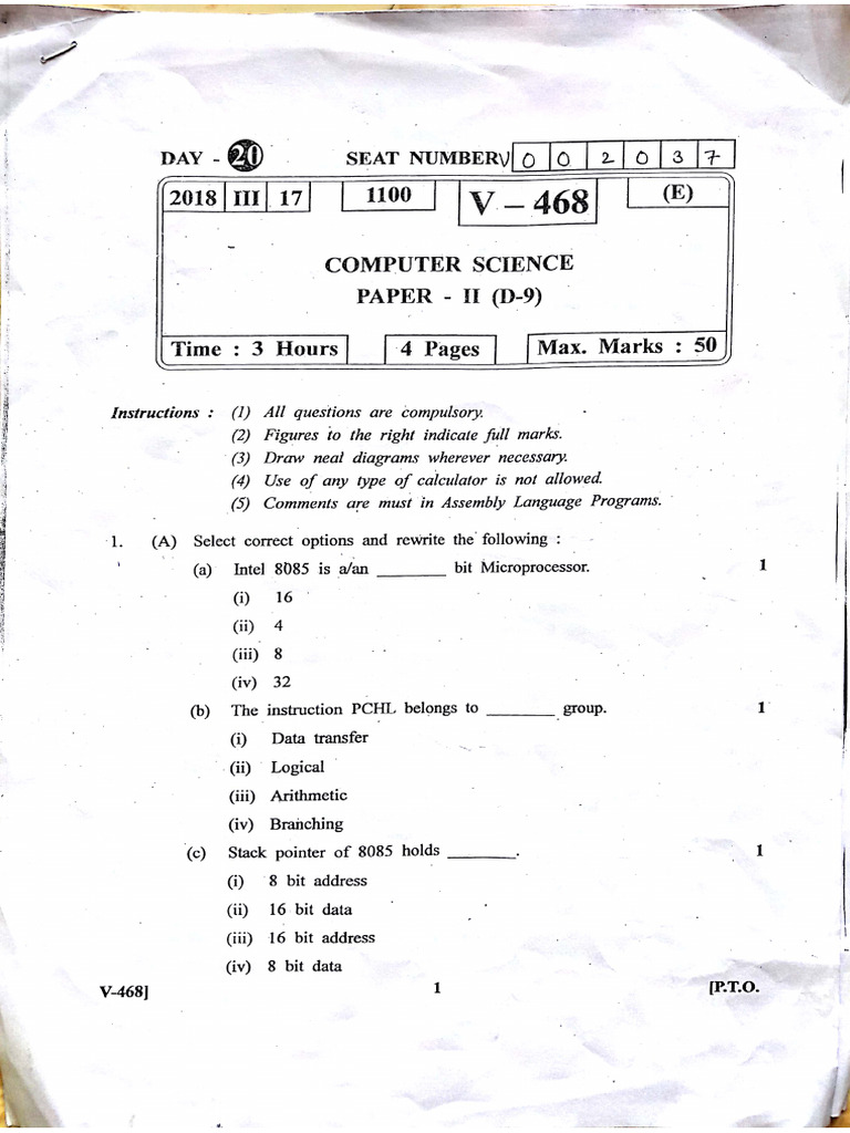 CS Paper-2 2018 | PDF