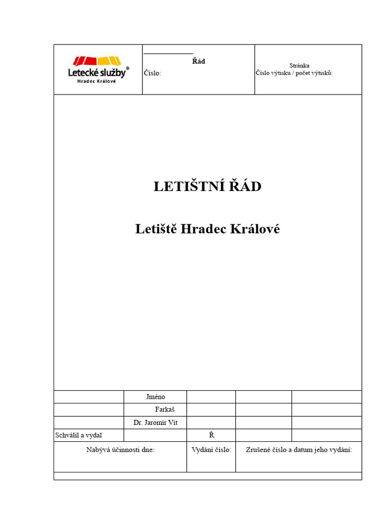 RD 01 2020 Letistni Rad Vyd.7 | PDF
