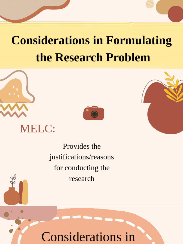 Key Criteria for Research Problem Formulation | PDF | Behavioural Sciences | Psychology