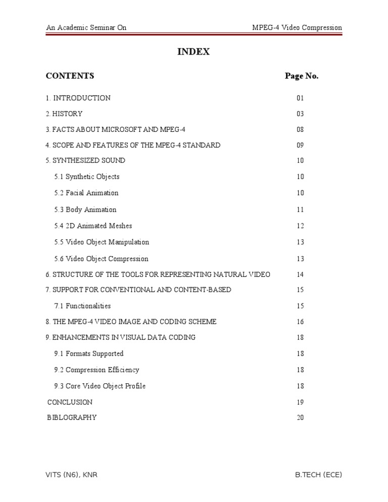 MPEG-4 Video Compression Overview | PDF