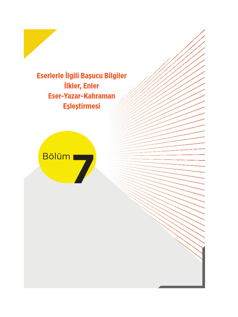 Eserlerle LG L Ba Ucu B LG Ler Lkler, Enler Eser-Yazar-Kahraman E Le T Rmes | PDF