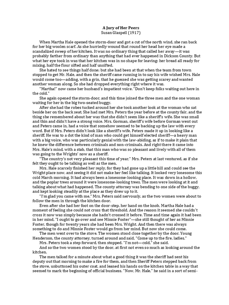 Themes in "A Jury of Her Peers" | PDF