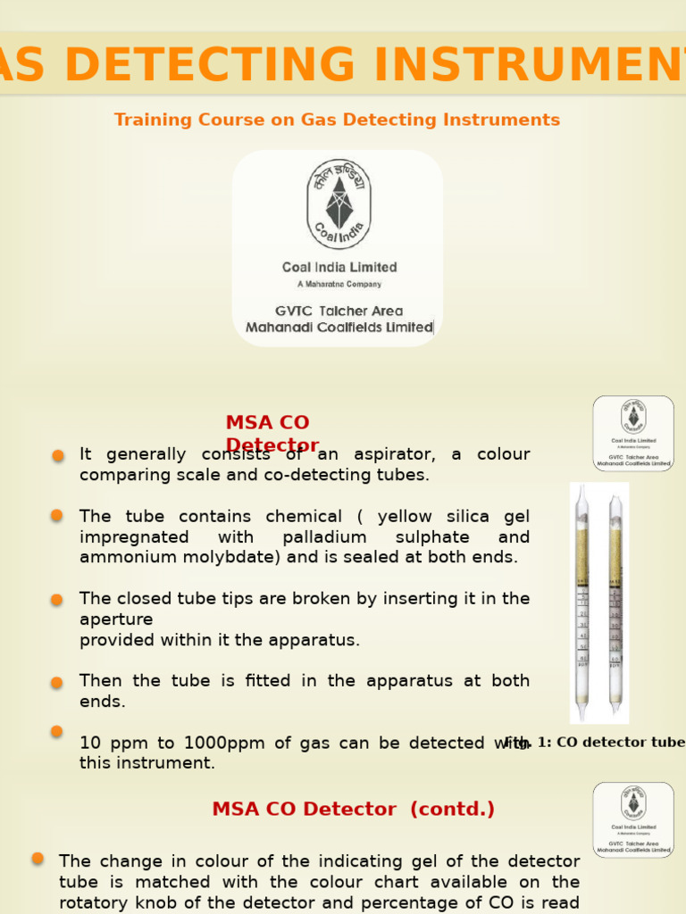 Gas Detection Instruments Training Guide | PDF | Materials | Chemical ...
