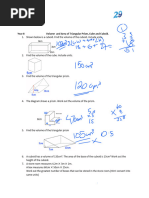 Year 8 Area and Volume Revision Worksheet | PDF | Area | Volume