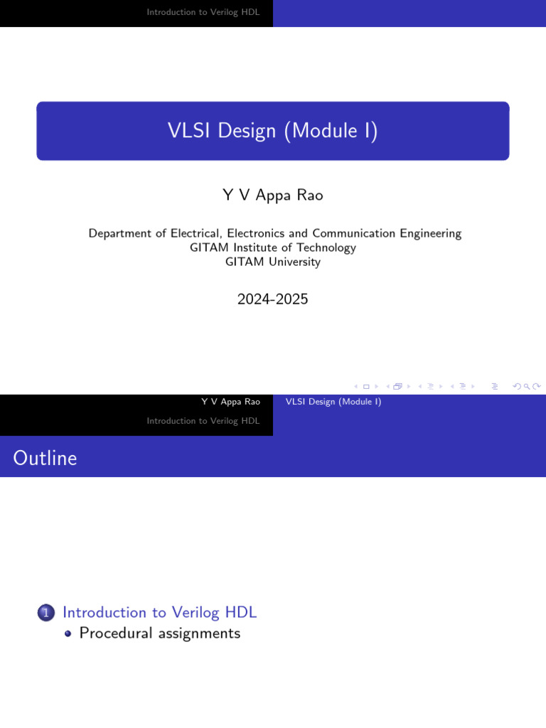 Introduction to VerilogHDL Module 1 Part3 Procedural Assignments | PDF | Hardware Description ...