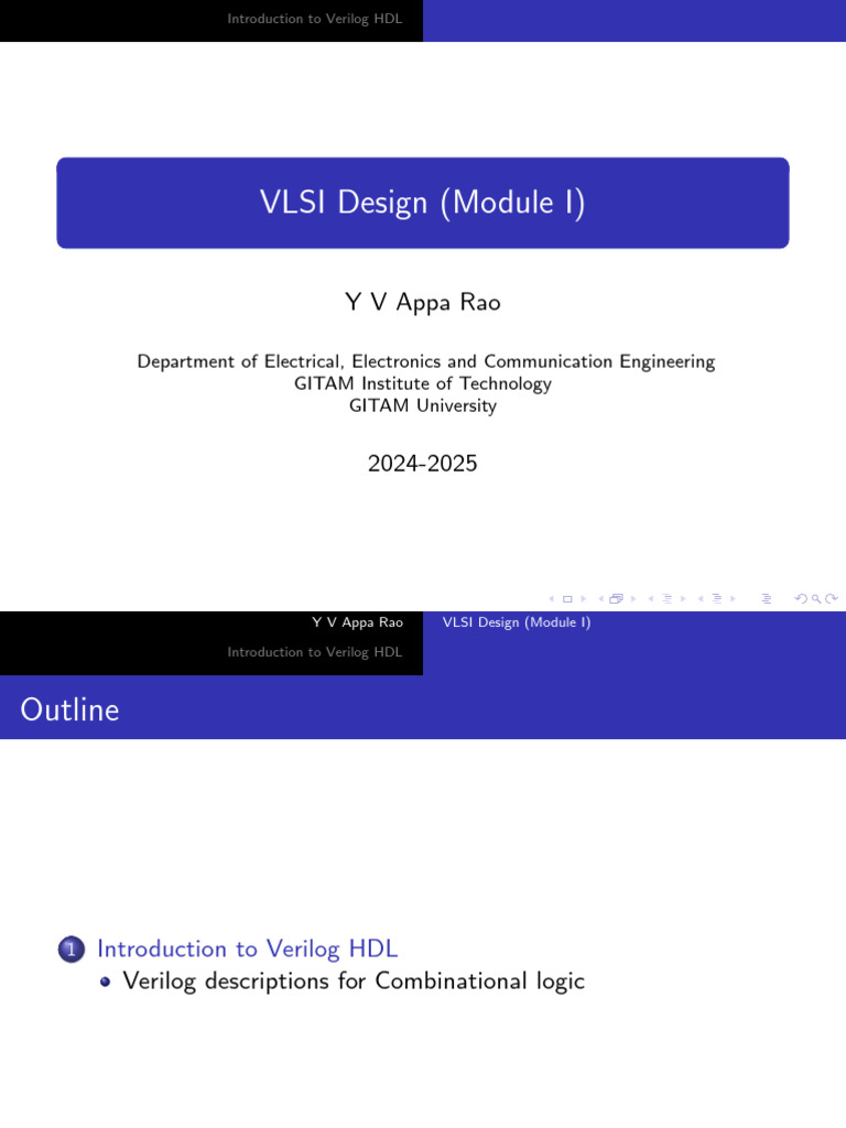 Introduction To VerilogHDL - Module - 1 - Part2 | PDF | Hardware Description Language | Software ...