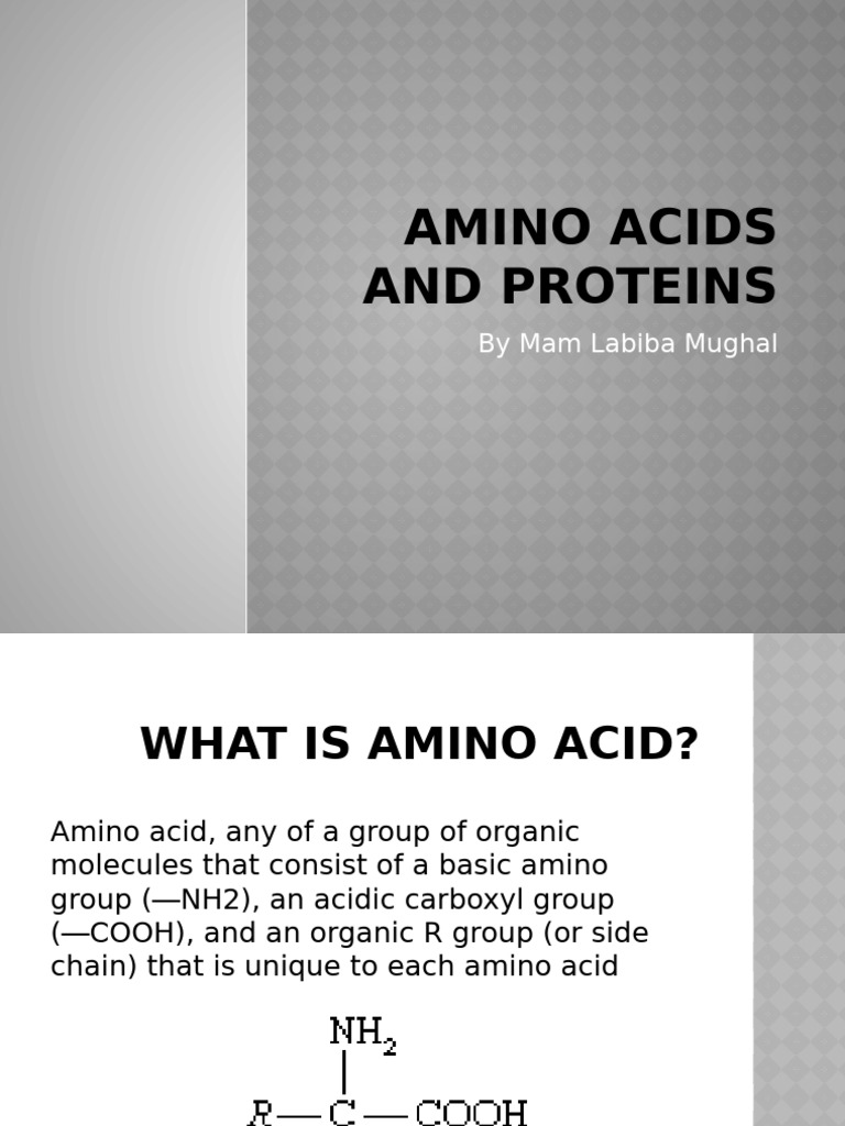 Amino Acids and Proteins | PDF | Amino Acid | Proteins