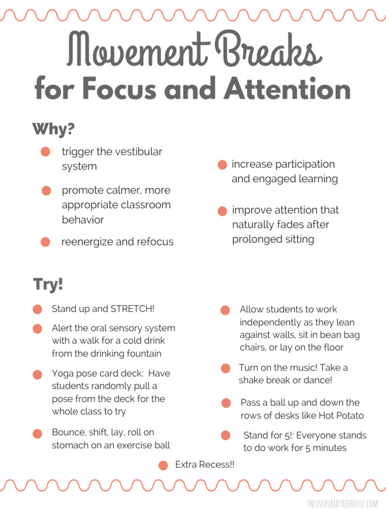Effective Movement Breaks for Classrooms | PDF