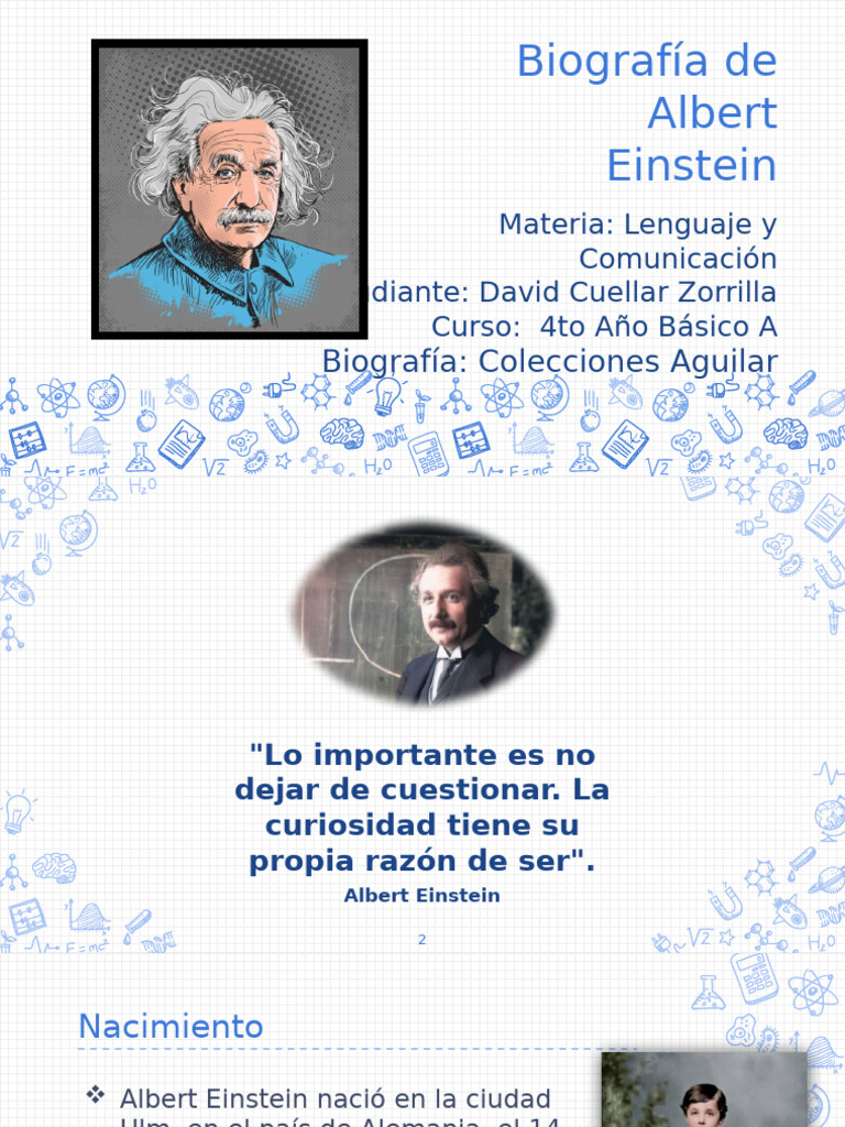 Biografía de Albert Einstein | PDF | Albert Einstein | Física
