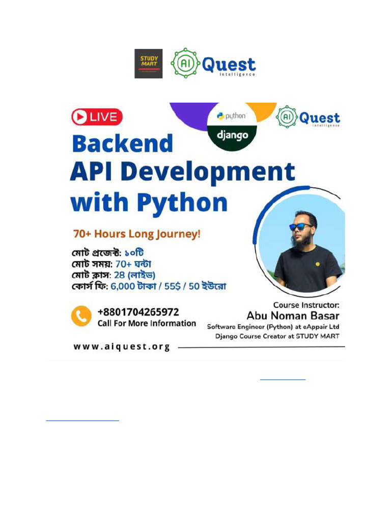 Backend API Development With Python | PDF