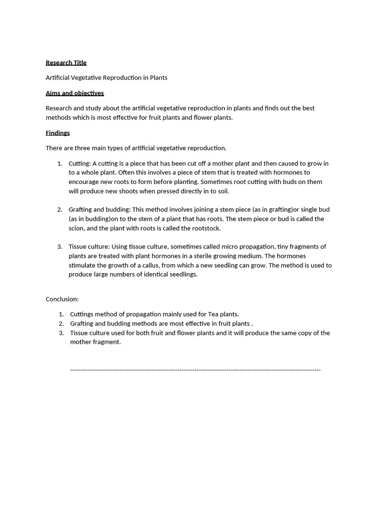 Vegetative Reproduction Pdf