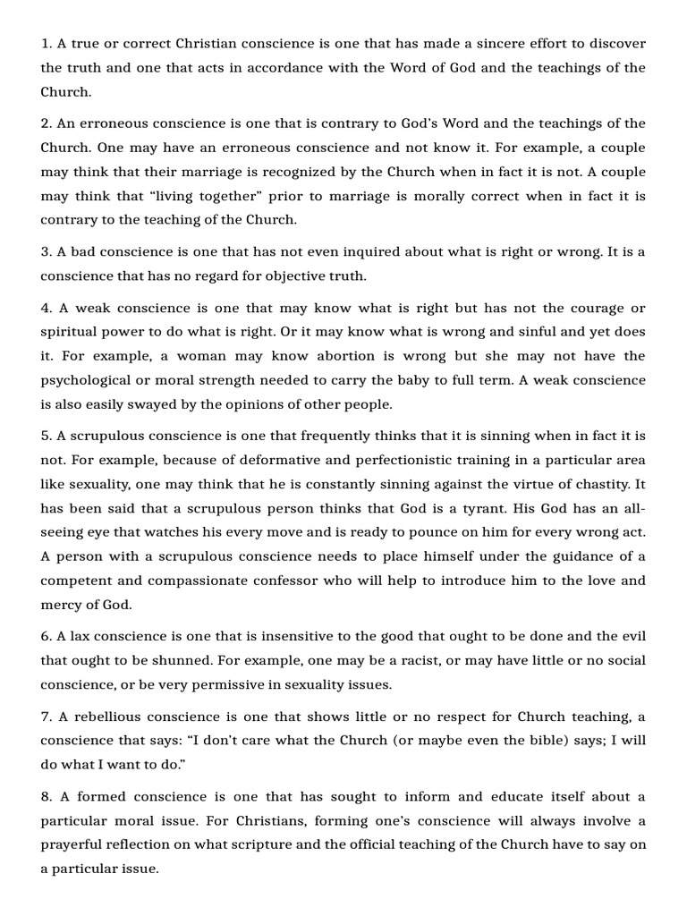 Understanding Christian Conscience | PDF