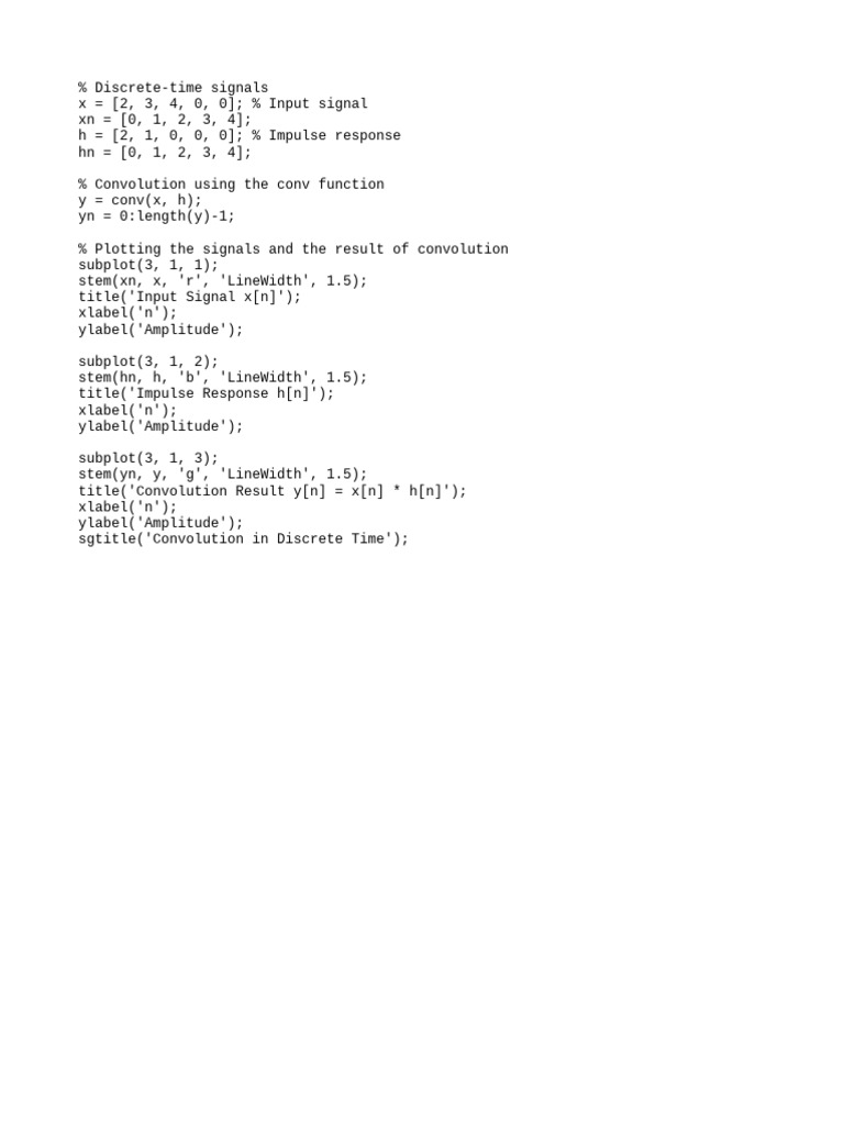 Presentation Code Matlab | PDF