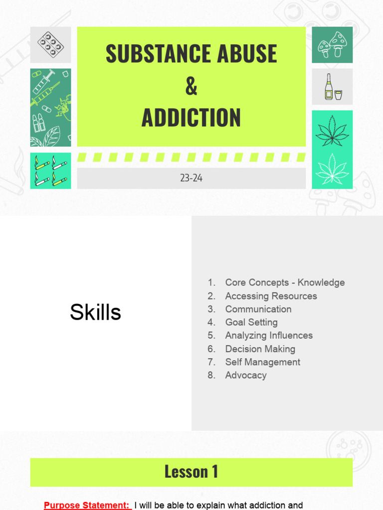 Substance Abuse & Addiction Slide Deck | PDF