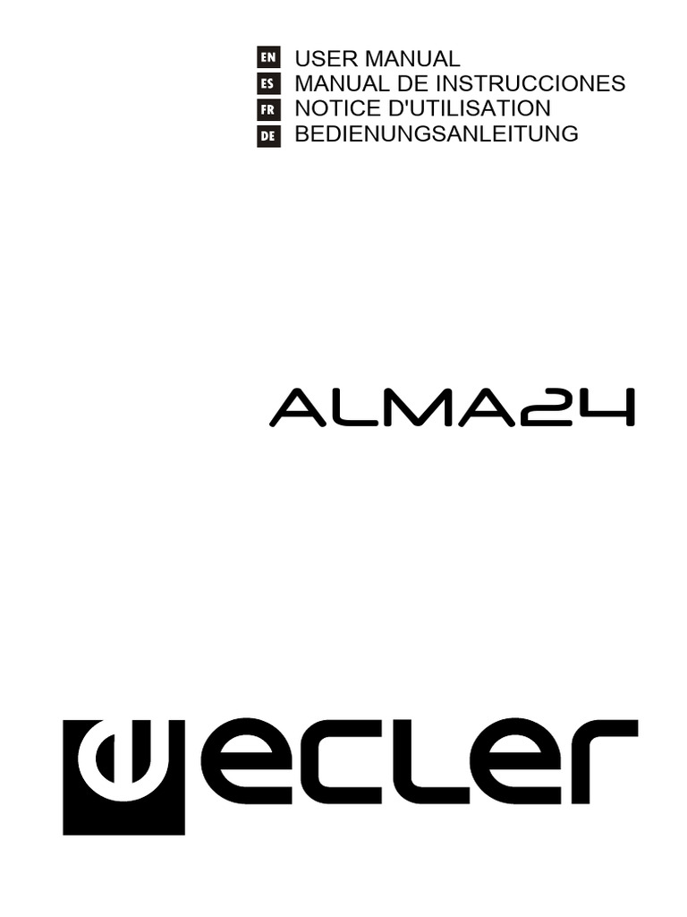 Ecler ALMA24 User Manual | PDF | Equalization (Audio) | Electrical Engineering