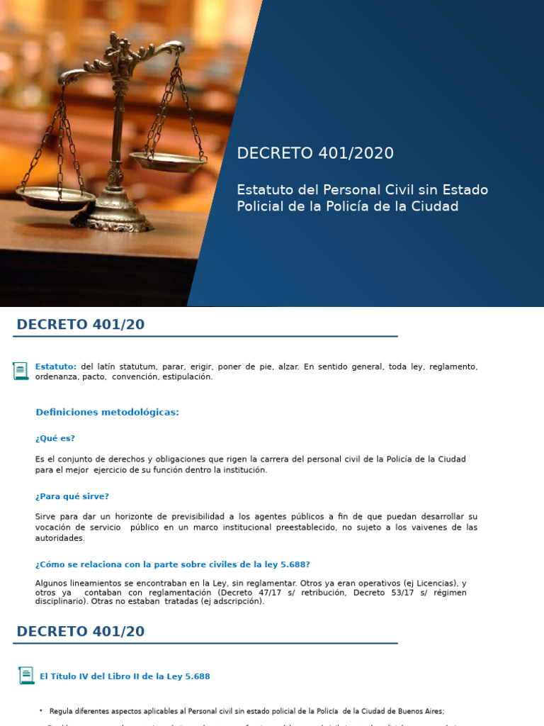 Modulo Ii PPT - Decreto 401-20 | PDF | Policía | Liderazgo